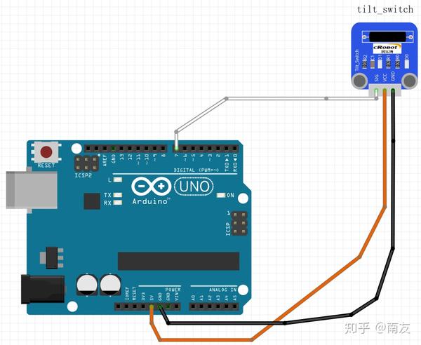 Arduino小白的学习记录:倾斜开关实验 知乎