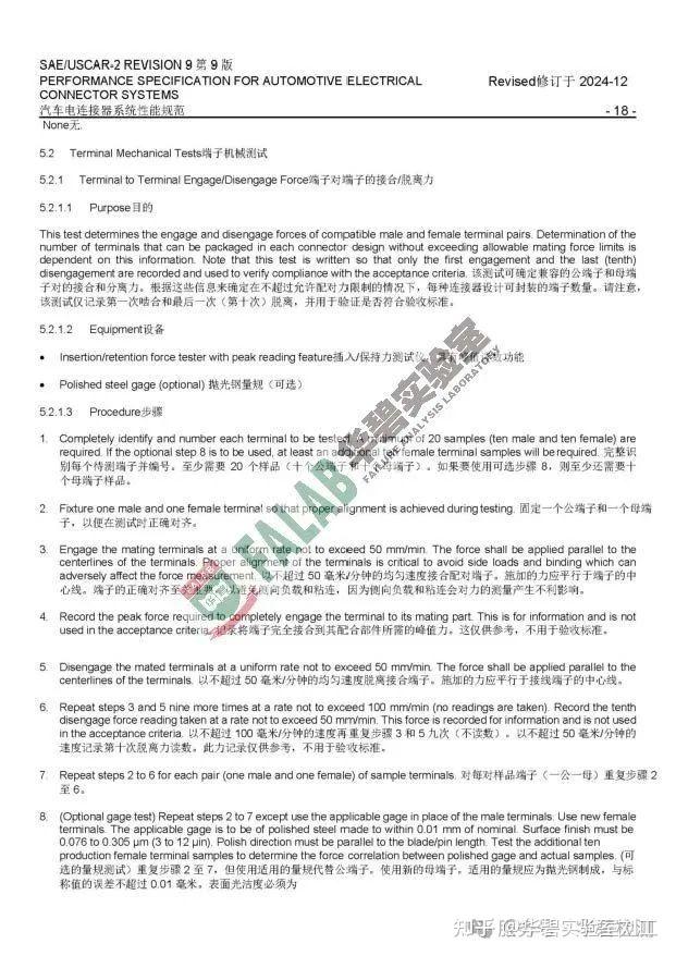 美系汽车连接器系统性能规范USCAR-2再更新，SAE/USCAR-2-9-2024中英文对照版 - 知乎