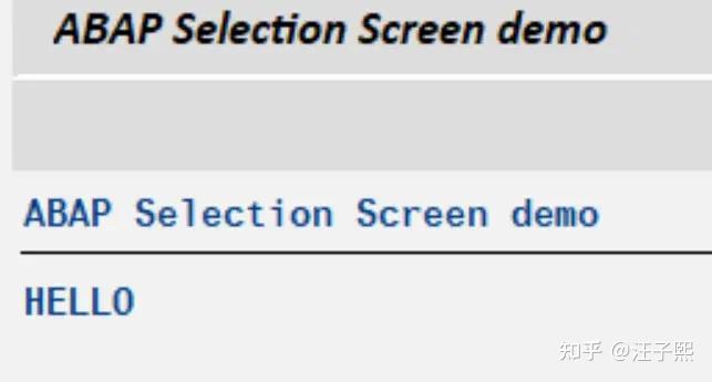 什么是 ABAP Selection Screen - 知乎
