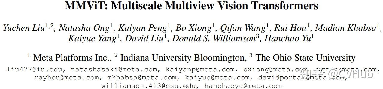 即插即用系列 | Meta 新作 MMViT: 基于交叉注意力机制的多尺度和多视角编码神经网络架构 - 知乎