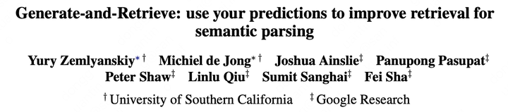 【COLING 2022】Generate-and-Retrieve: use your predictions to improve ...