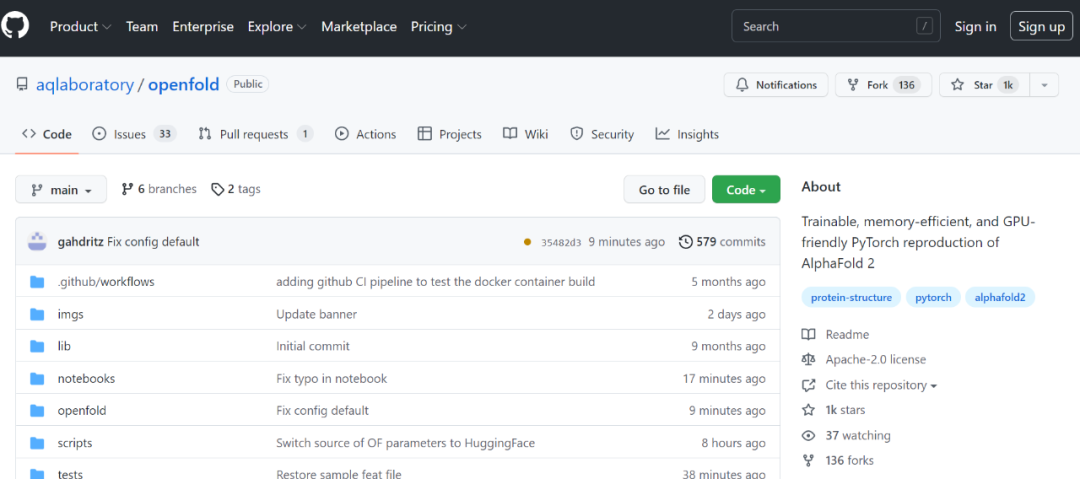 首个大众可用PyTorch版AlphaFold2复现，哥大开源OpenFold，star量破千 - 知乎