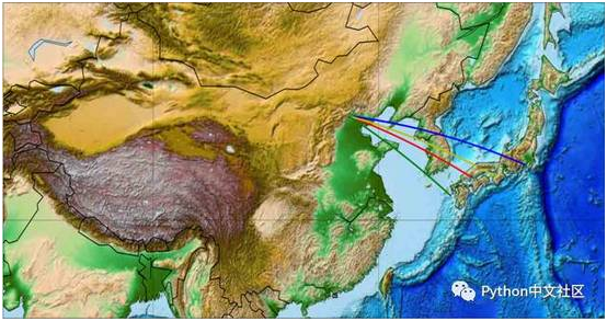 Python basemap模拟导弹发射 - 知乎