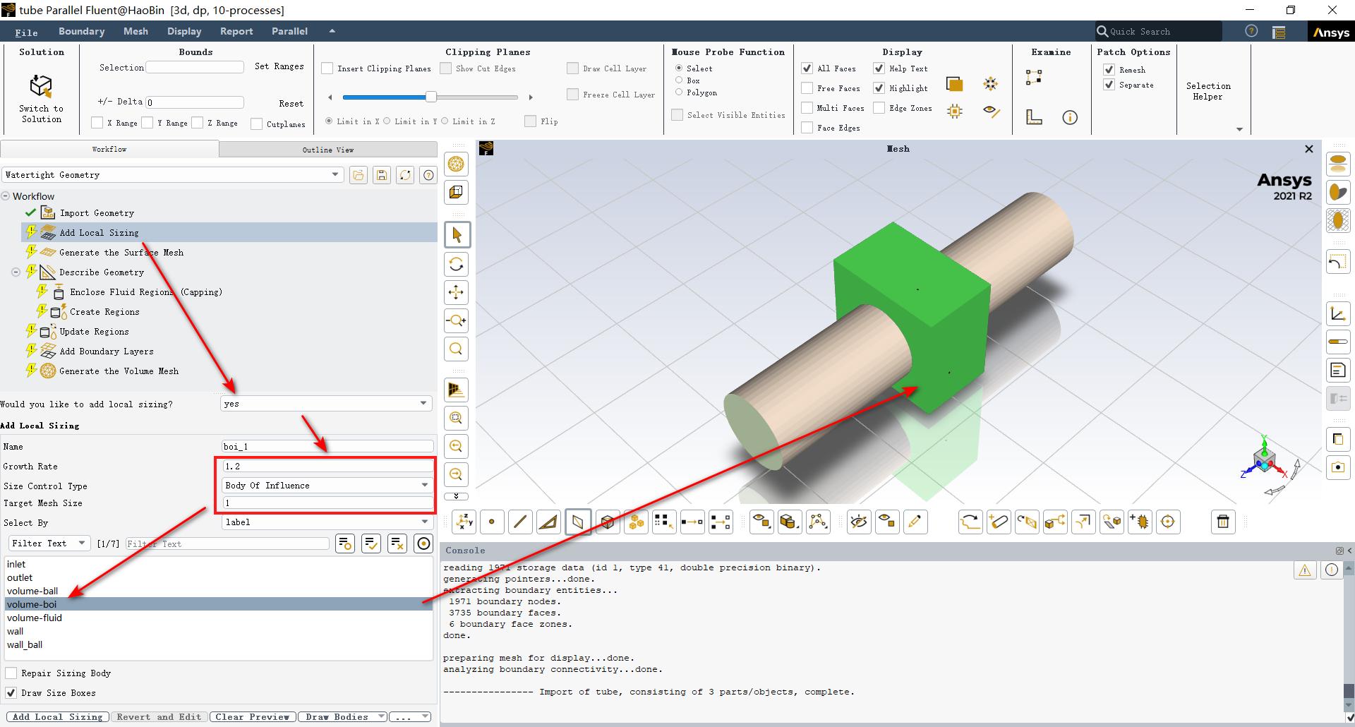 Fluent Meshing的BOI加密教程 - 知乎