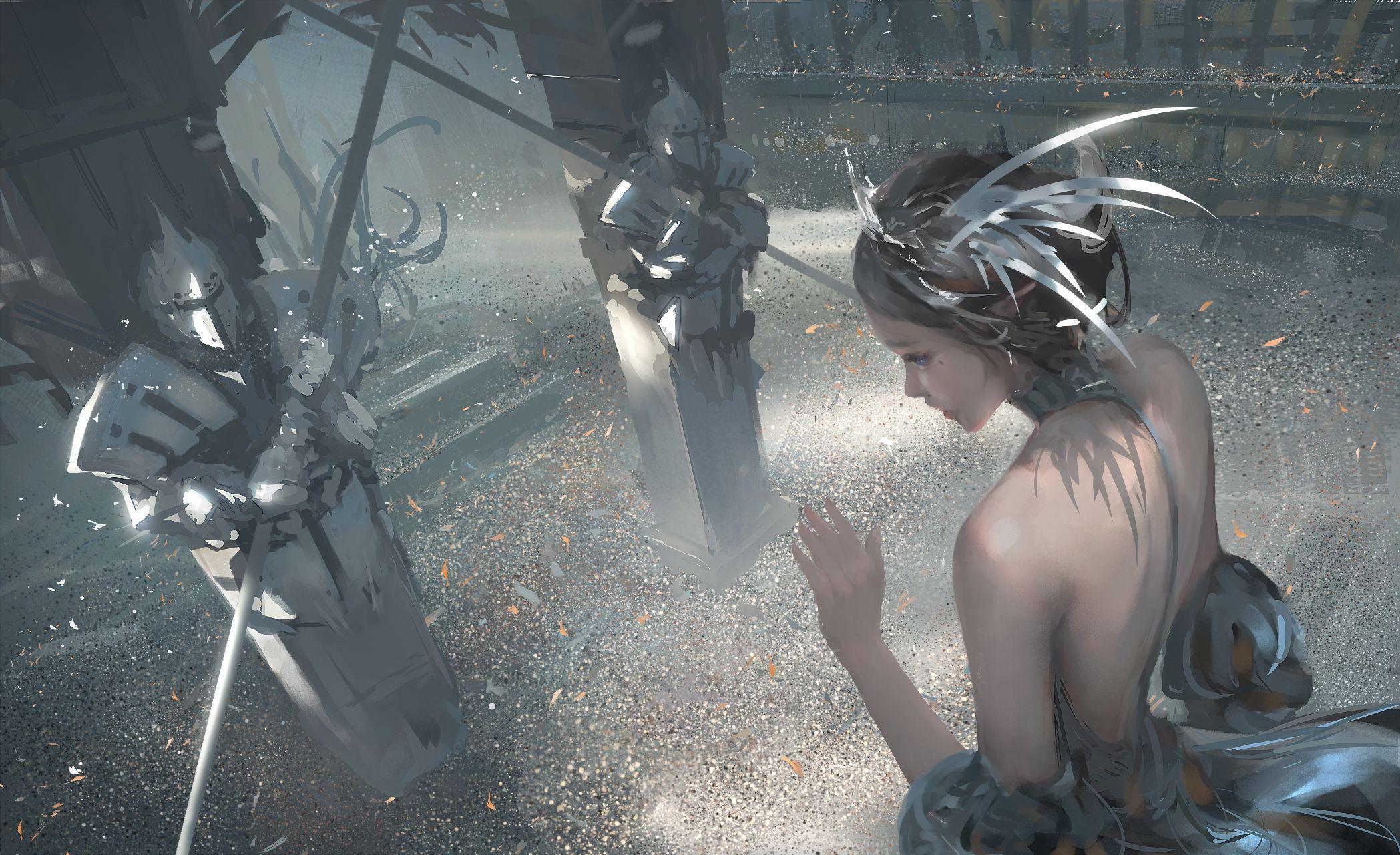 已续更wlop鬼刀高清壁纸系列4K8K都有不多说看图全知乎放上来最多最好的好吧 *。٩(ˊωˋ*)و *鬼刀wlop - 知乎