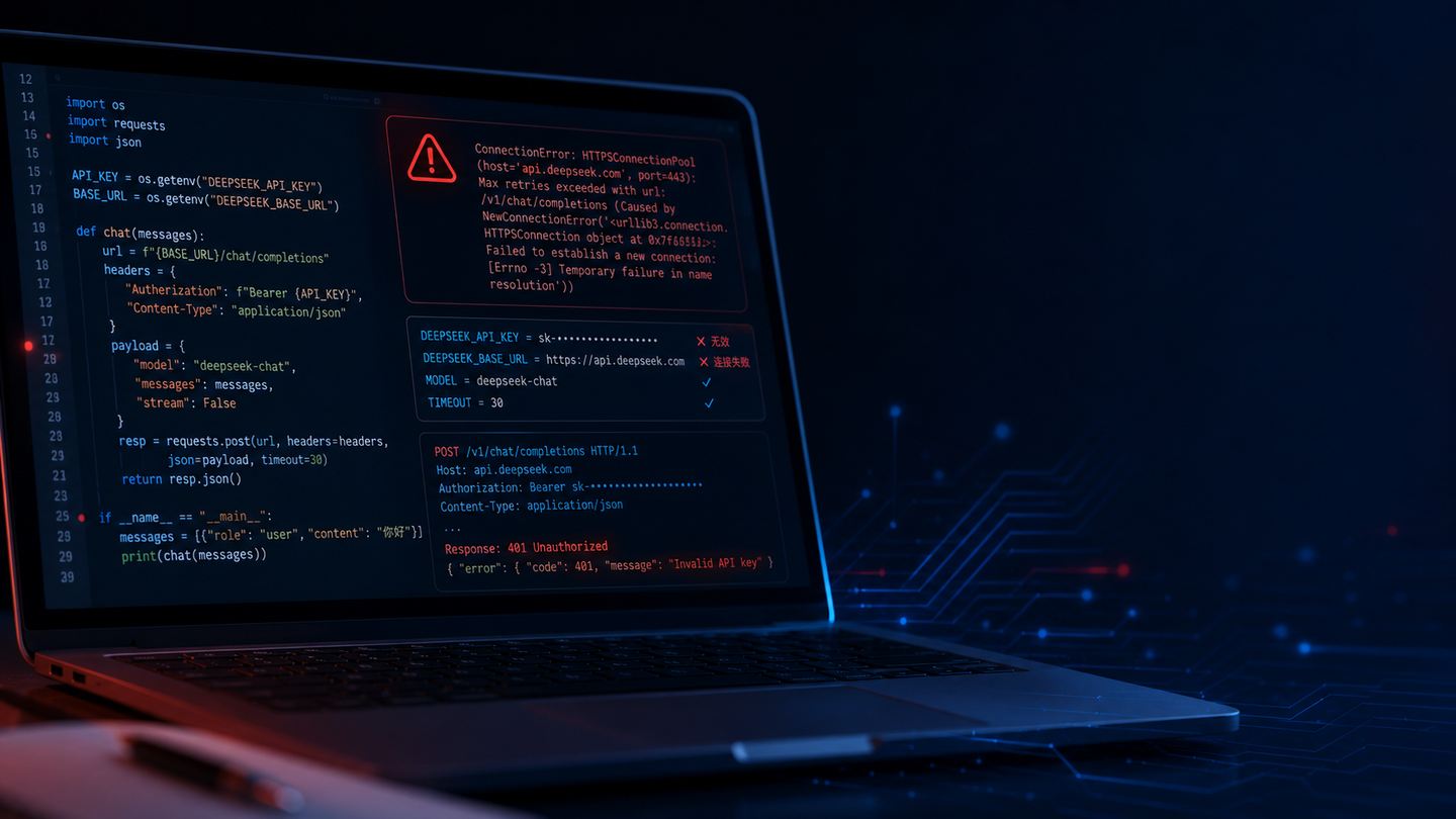 向量引擎一跑就报错？DeepSeek API Key、deepseek base_url、Cursor/Dify/Chatbox 接入排错实战 ...