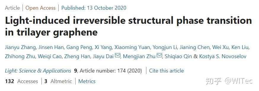 Light Sci.Appl.：国防科技大学朱梦剑团队-光诱导实现三层石墨烯中不可逆的结构相变 - 知乎