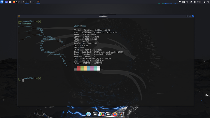 Linux 搞机实录 11、在 4K 屏的 Thinkpad X1 Carbon 2018 上使用 Kali Linux - 知乎