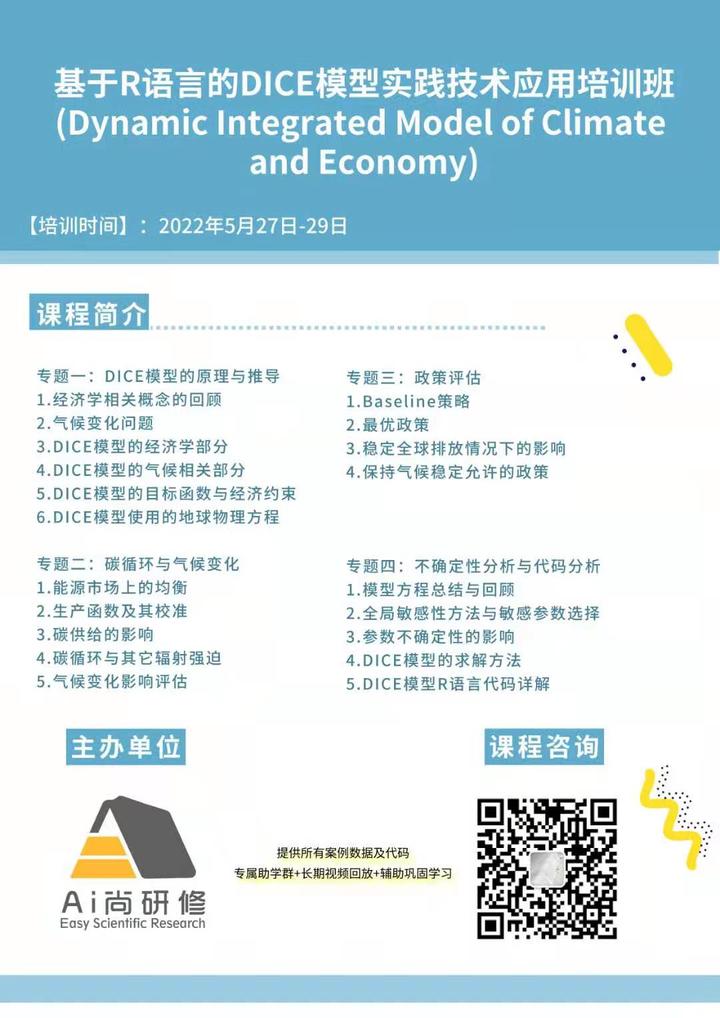 基于R语言的DICE(Dynamic Integrated Model of Climate and Economy)模型应用 - 知乎