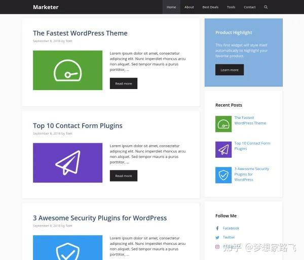 轻量级WP模版推荐：GeneratePress主题合集 - 知乎