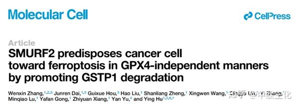 Mol Cell：哈工大胡颖团队揭示肿瘤细胞抵抗铁死亡的新机制 - 知乎