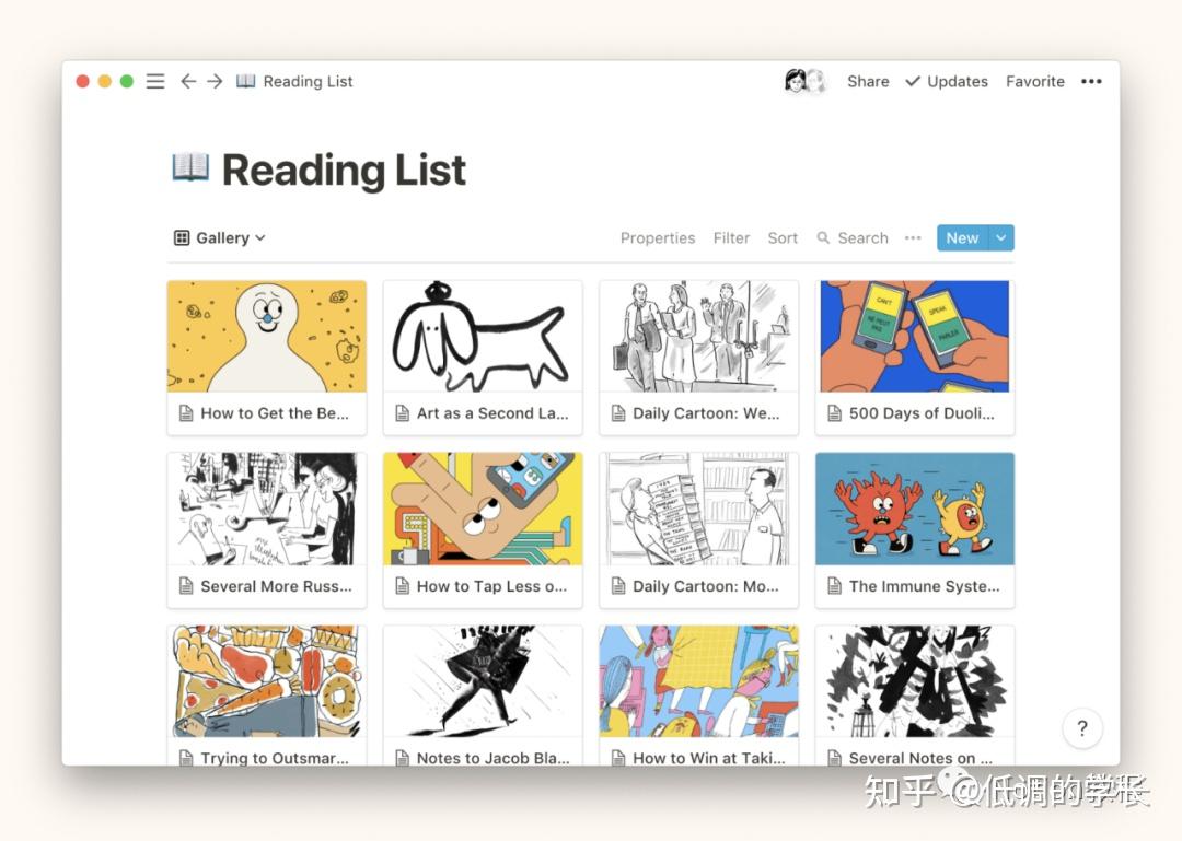【Notion教程】Notion Gallery （画廊） - 知乎