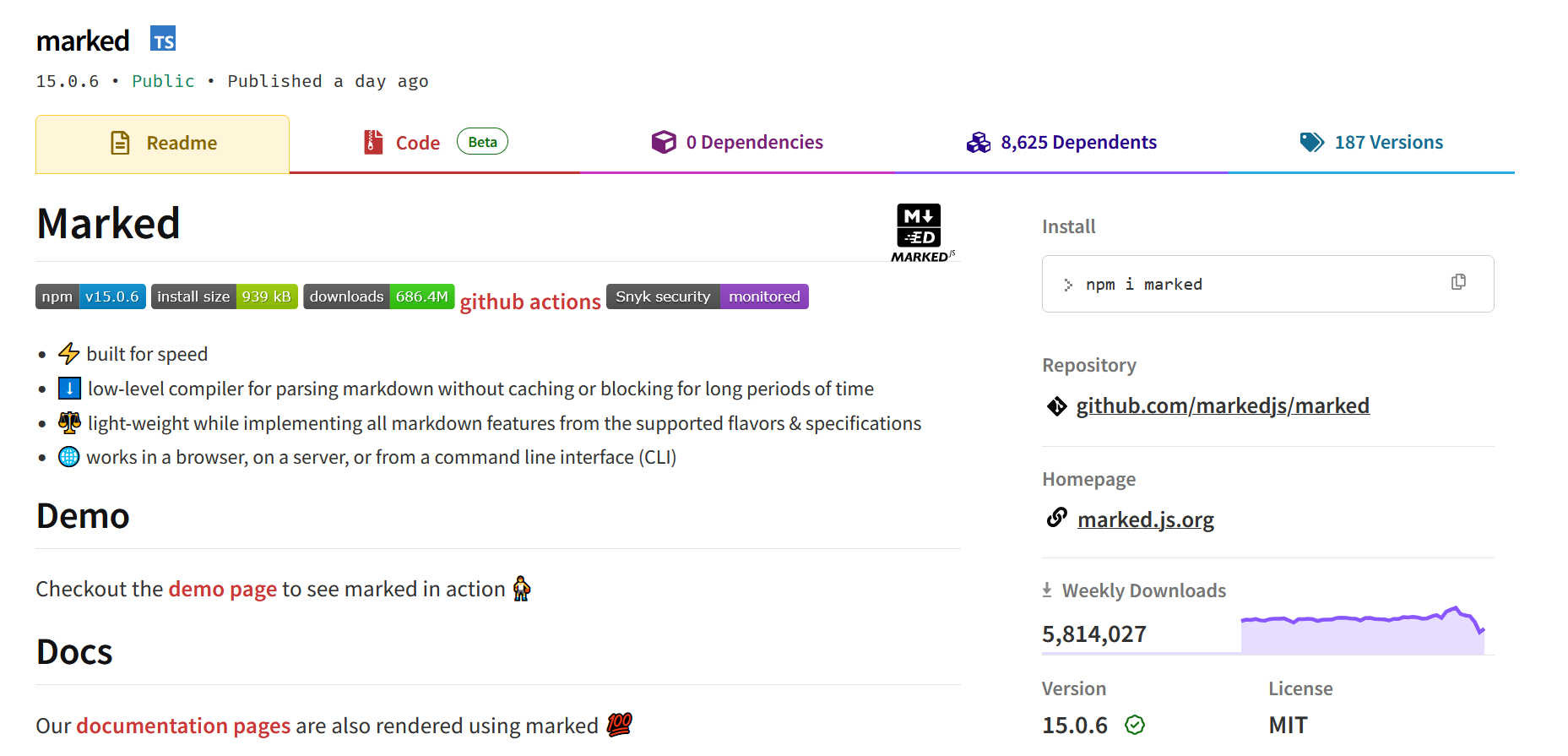 如何修复三方库bug：marked.js 15.0.6 bug修复经过 - 知乎