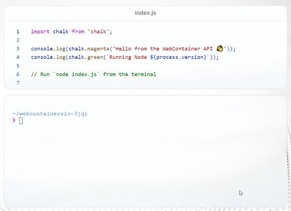 可以在浏览器页面运行 node 代码了！webContainer 发布 1.0 - 知乎