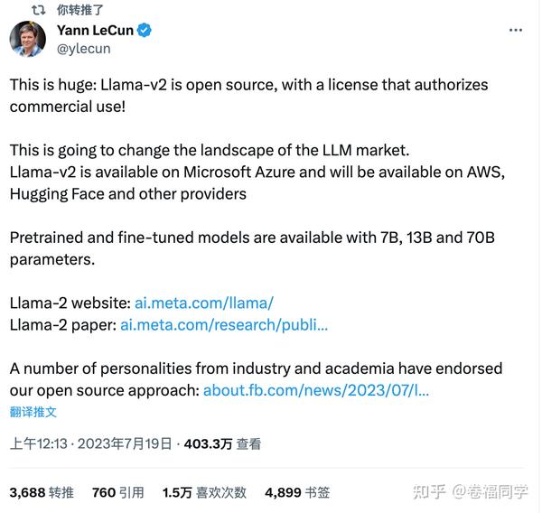 【奶奶看了都会】Meta开源大模型LLama2部署使用教程，附模型对话效果 - 知乎