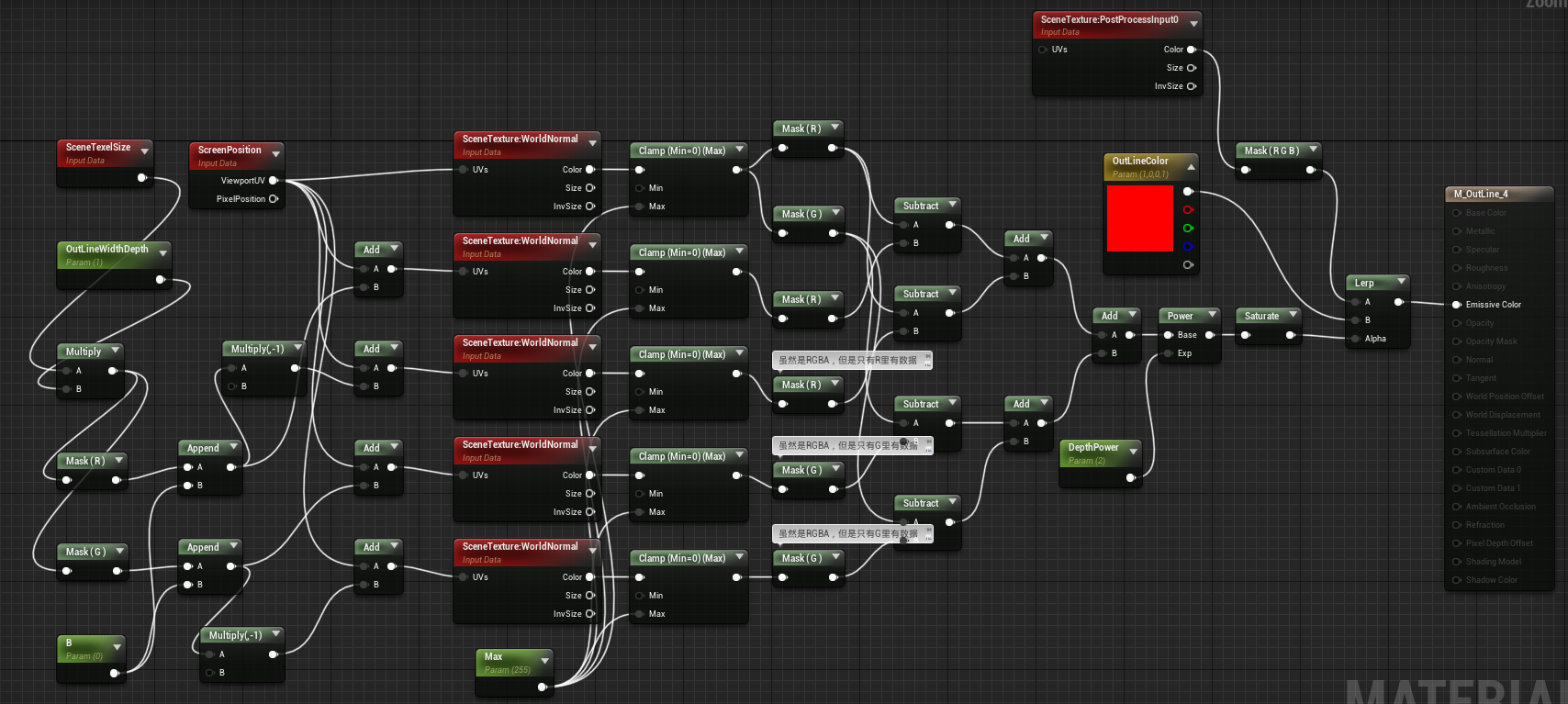 基于 PostProcess 的 UE4 描边方案与实现总结 - 知乎