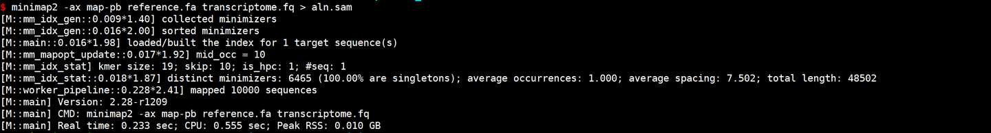 通用序列比对程序Minimap2软件的使用 - 知乎
