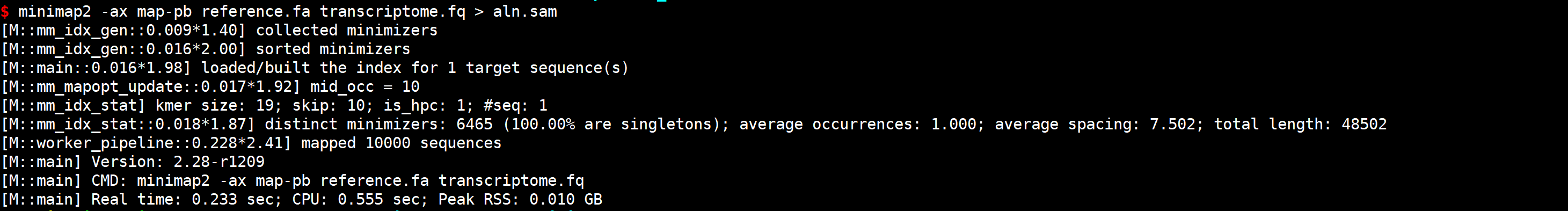 通用序列比对程序Minimap2软件的使用 - 知乎