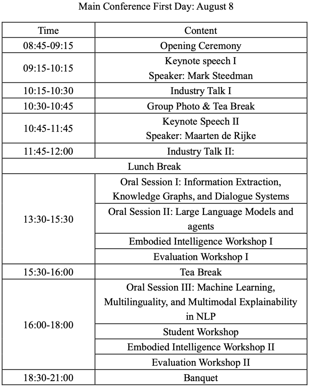 NLPCC 2025 Full Agenda - 知乎