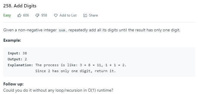 258. Add Digits - 知乎