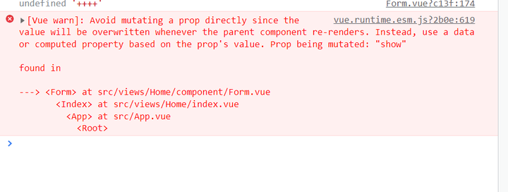 关于报错avoid Mutating A Prop Directly Since The Value Will Be Overwritten