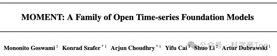 ICML24最新开源时序基础模型MOMENT - 知乎