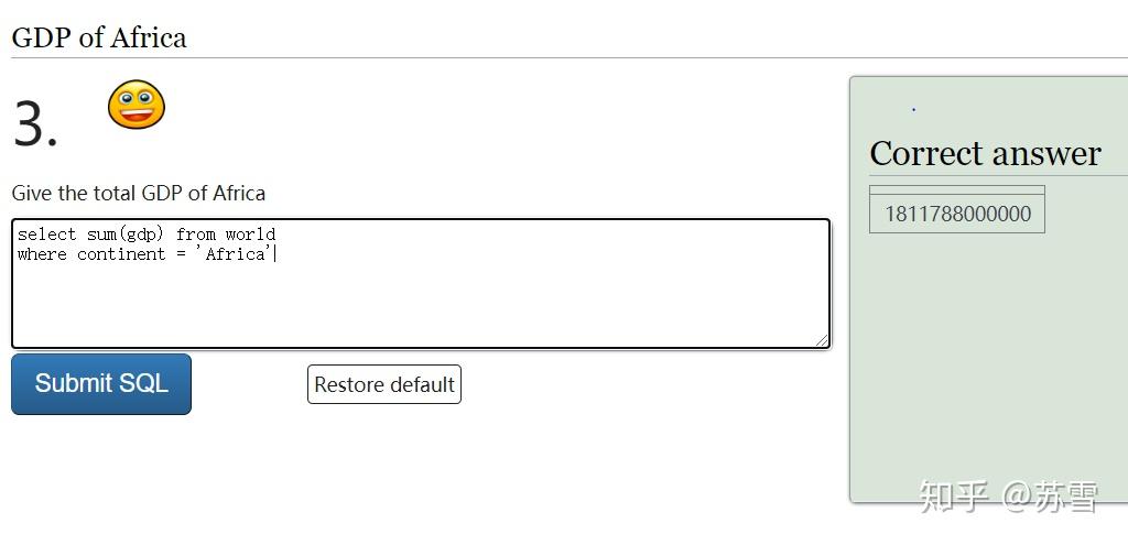 sqlzoo练习5(含答案)：SUM and COUNT - 知乎
