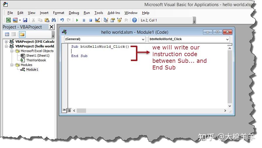 第二课：Excel 中的 VBA：什么是 Visual Basic for Applications，如何使用