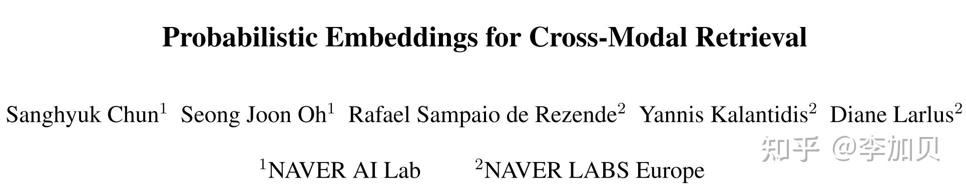 一些关于Probabilistic Embeddings的论文 - 知乎