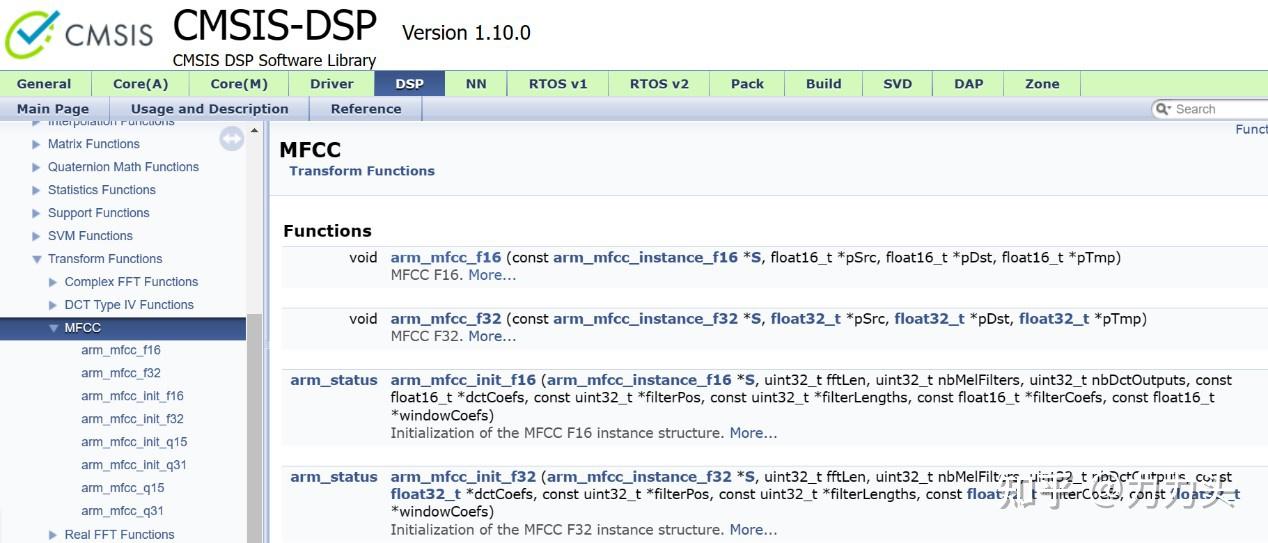 CMSIS-DSP mfcc函数及使用方法 - 知乎