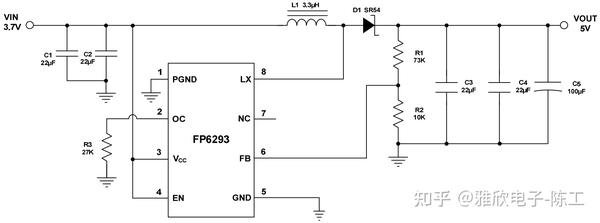 FP6293参数应用与原理图 - 知乎