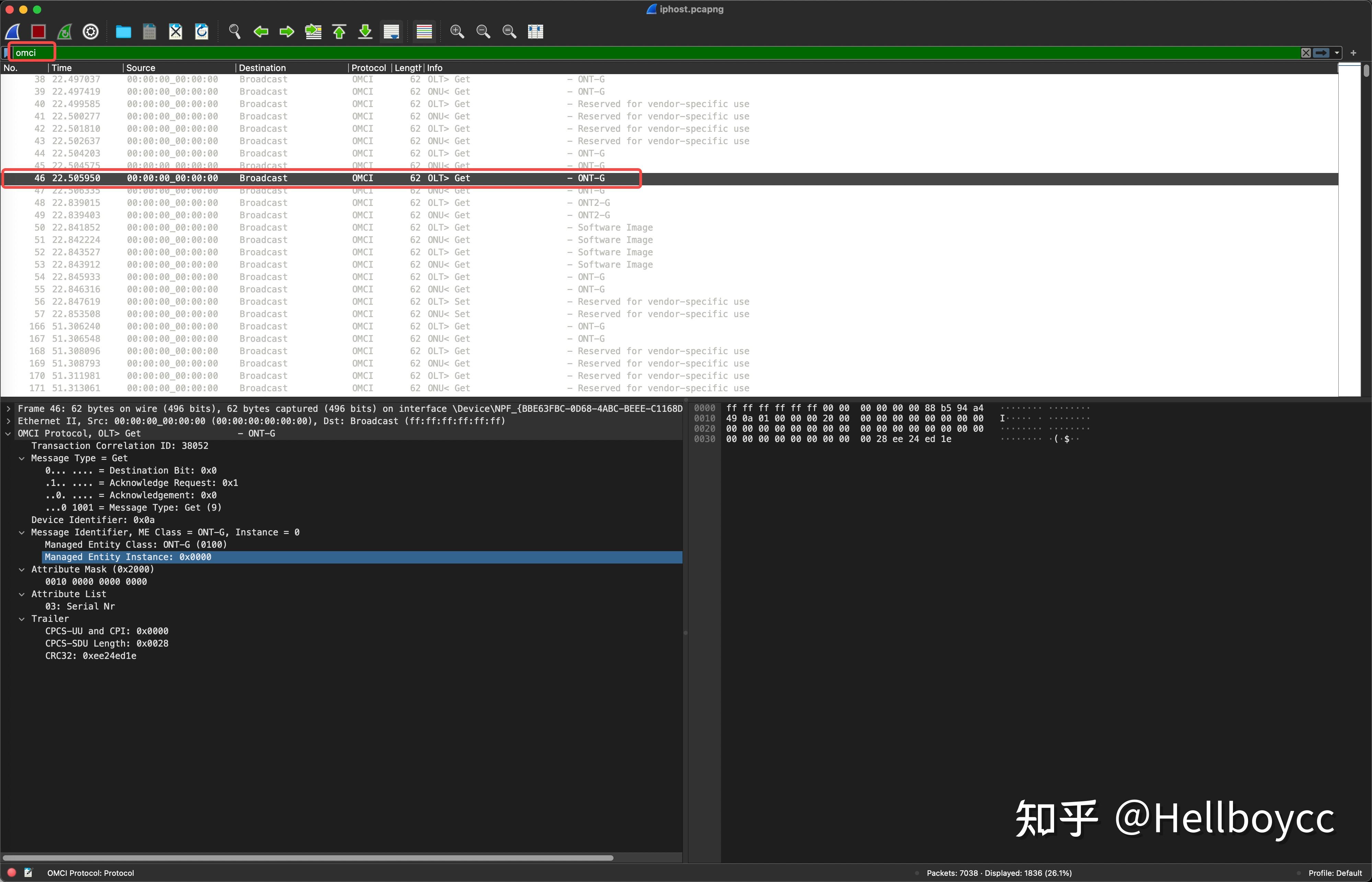 在M1上如何使用Wireshark解析OMCI报文 - 知乎
