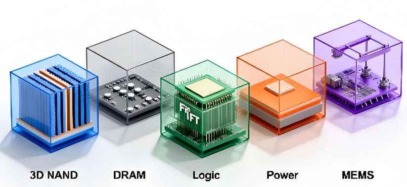 半导体核心器件3D NAND、DRAM、Logic、Power、MEMS制造工艺差异分析 - 知乎