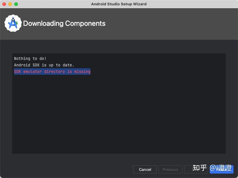 安装Android Studio时，报错SDK emulator directory is missing - 知乎