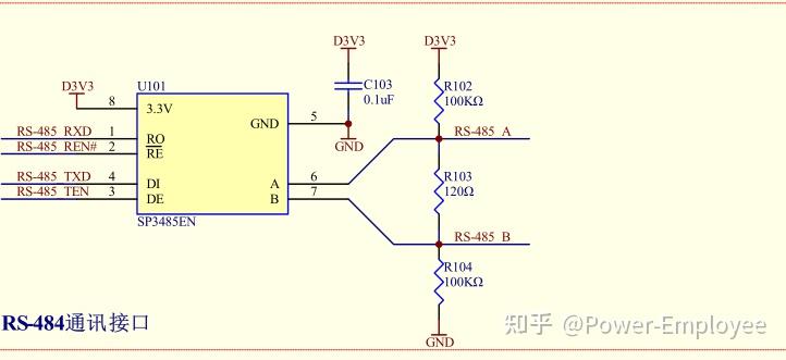 MAX3485/SP3485 典型电路设计 - 知乎