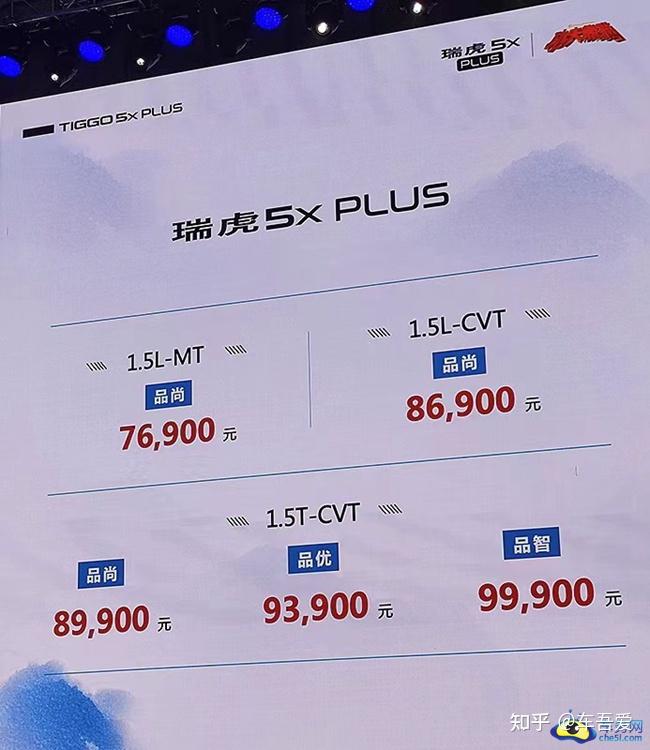 奇瑞瑞虎5x PLUS正式上市 售7.69-9.99万元 - 知乎