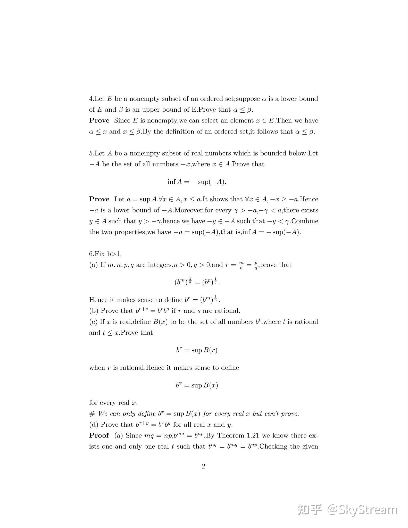 Baby Rudin 数学分析原理 第一章全习题 个人解答 - 知乎