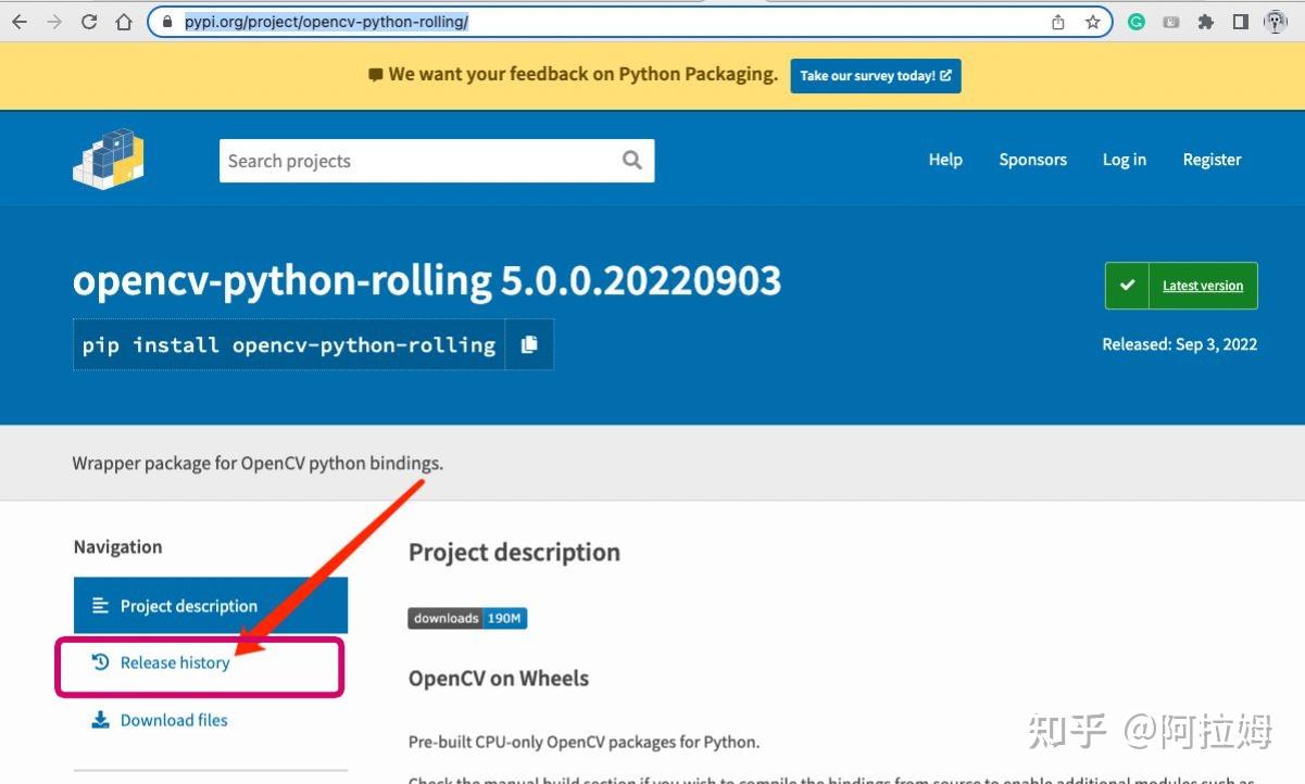 OpenCV pip opencv python rolling 
