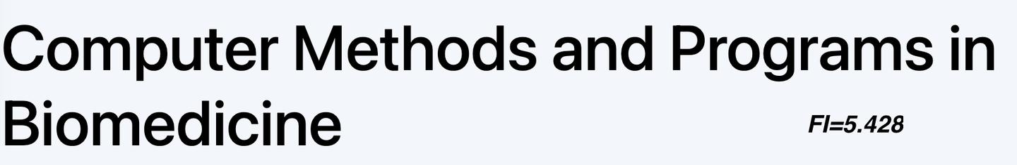 肝癌诊断+ML=Computer Methods and Programs in Biomedicine - 知乎