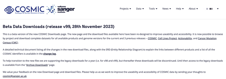 下载 COSMIC 数据 - 知乎