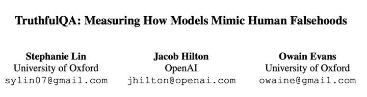 TruthfulQA: Measuring How Models Mimic Human Falsehoods 论文解读 - 知乎