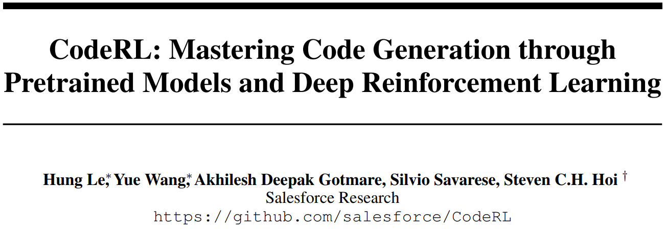 【強化學習3】CodeRL: Mastering Code Generation through Pretrained Models and Deep Reinforcement ...