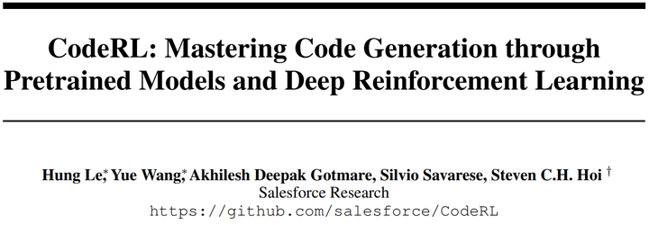 【強化學習3】CodeRL: Mastering Code Generation through Pretrained Models and Deep Reinforcement ...