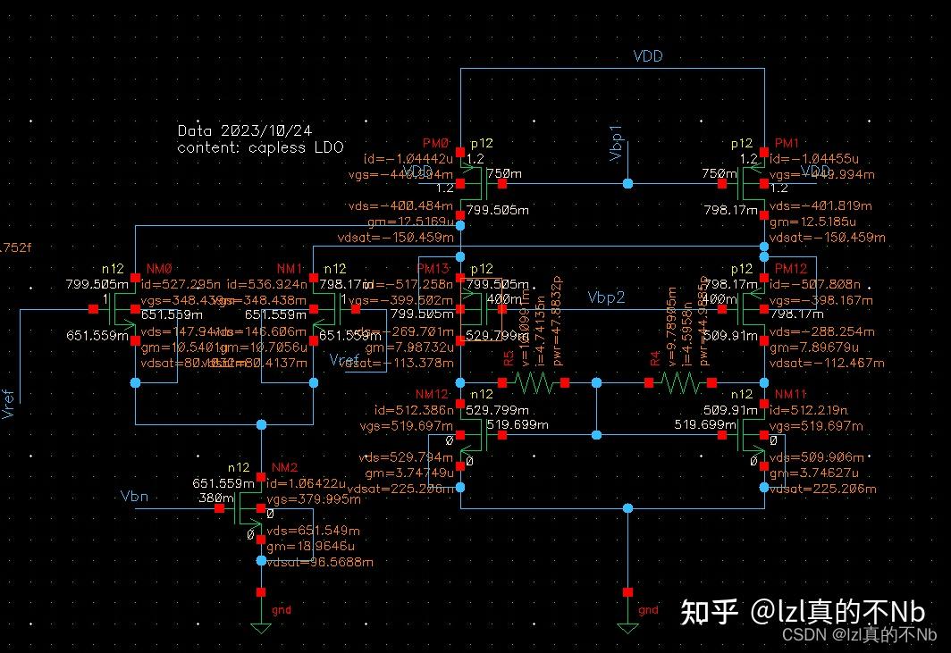 virtuoso 论文复现 仿真4uA全差分输入级静态电流LDO设计 - 知乎