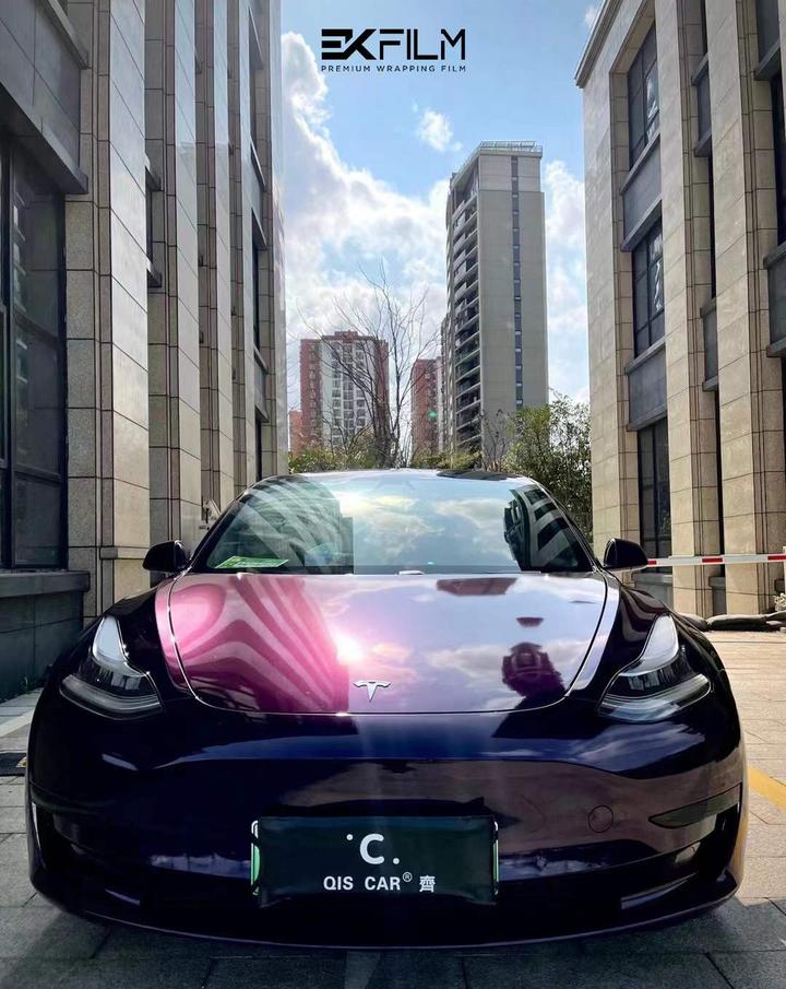 特斯拉Model 3全车EKFILM-EK（奥迪原厂色）威尼斯紫 - 知乎