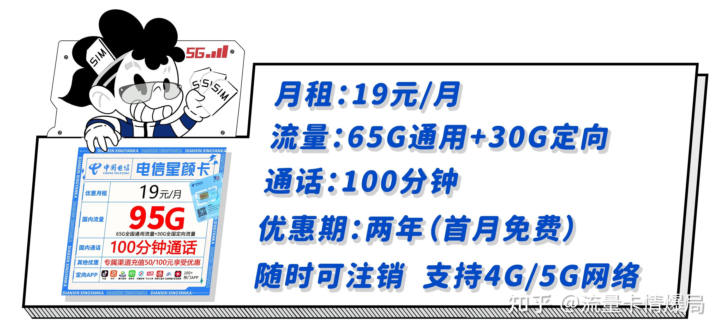 2023年哪个流量卡最划算？5G速率套餐19元105G全国流量+100分钟通话（附官方测评） - 知乎