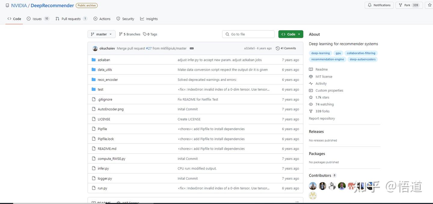 推荐系统参考项目 - 知乎