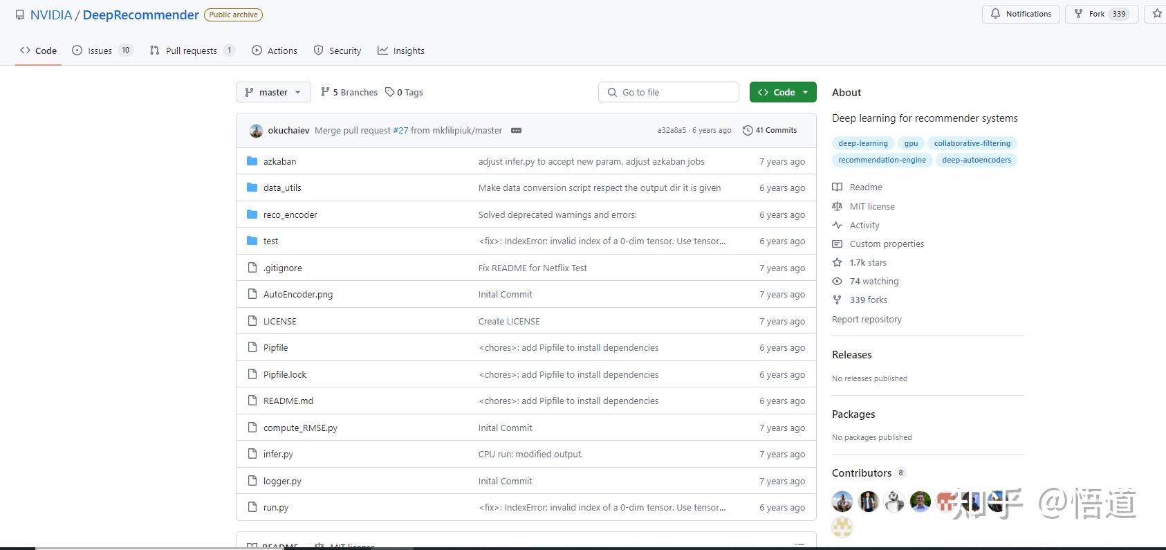 推荐系统参考项目 - 知乎
