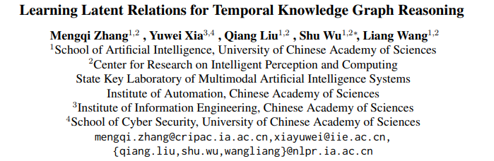 ACL 2023：Learning Latent Relations for Temporal Knowledge Graph Reasoning - 知乎