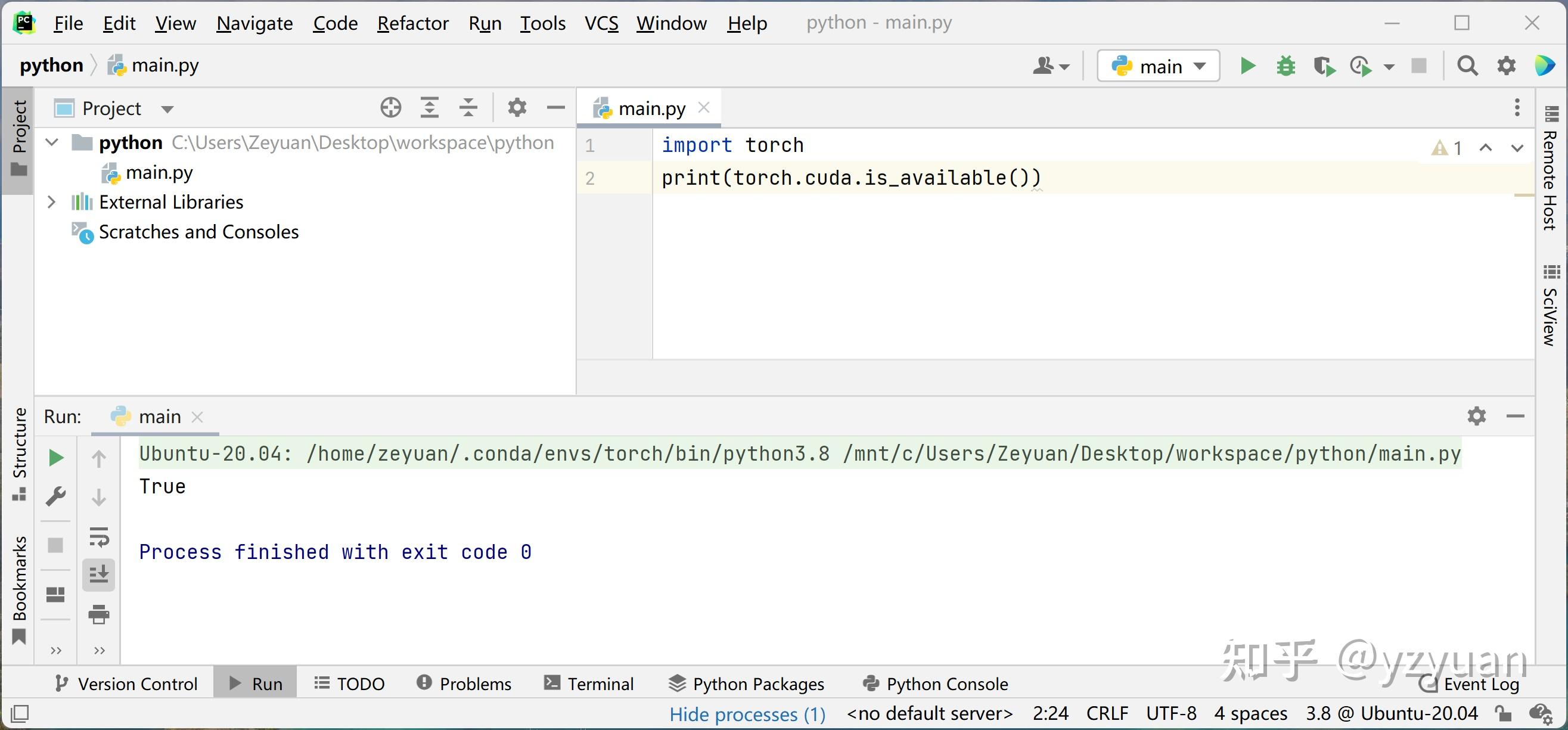 【记录】在Win11的WSL下使用GPU运行PyTorch&PyCharm编程 - 知乎